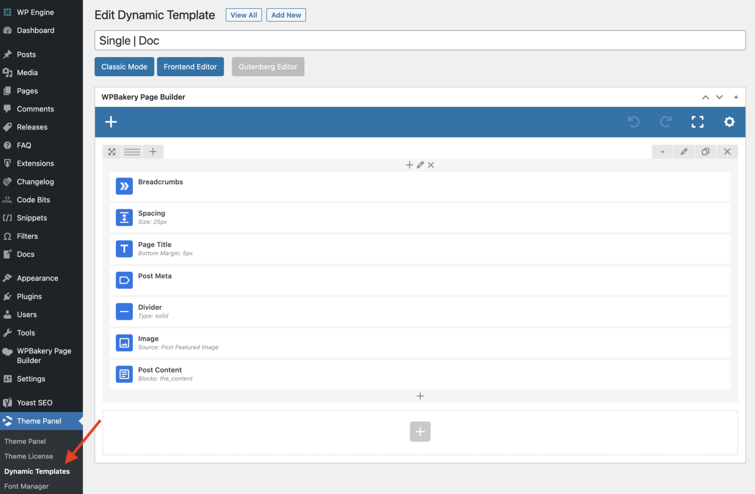 Dynamic Templates (Custom Page/Post Designs) | Total Docs