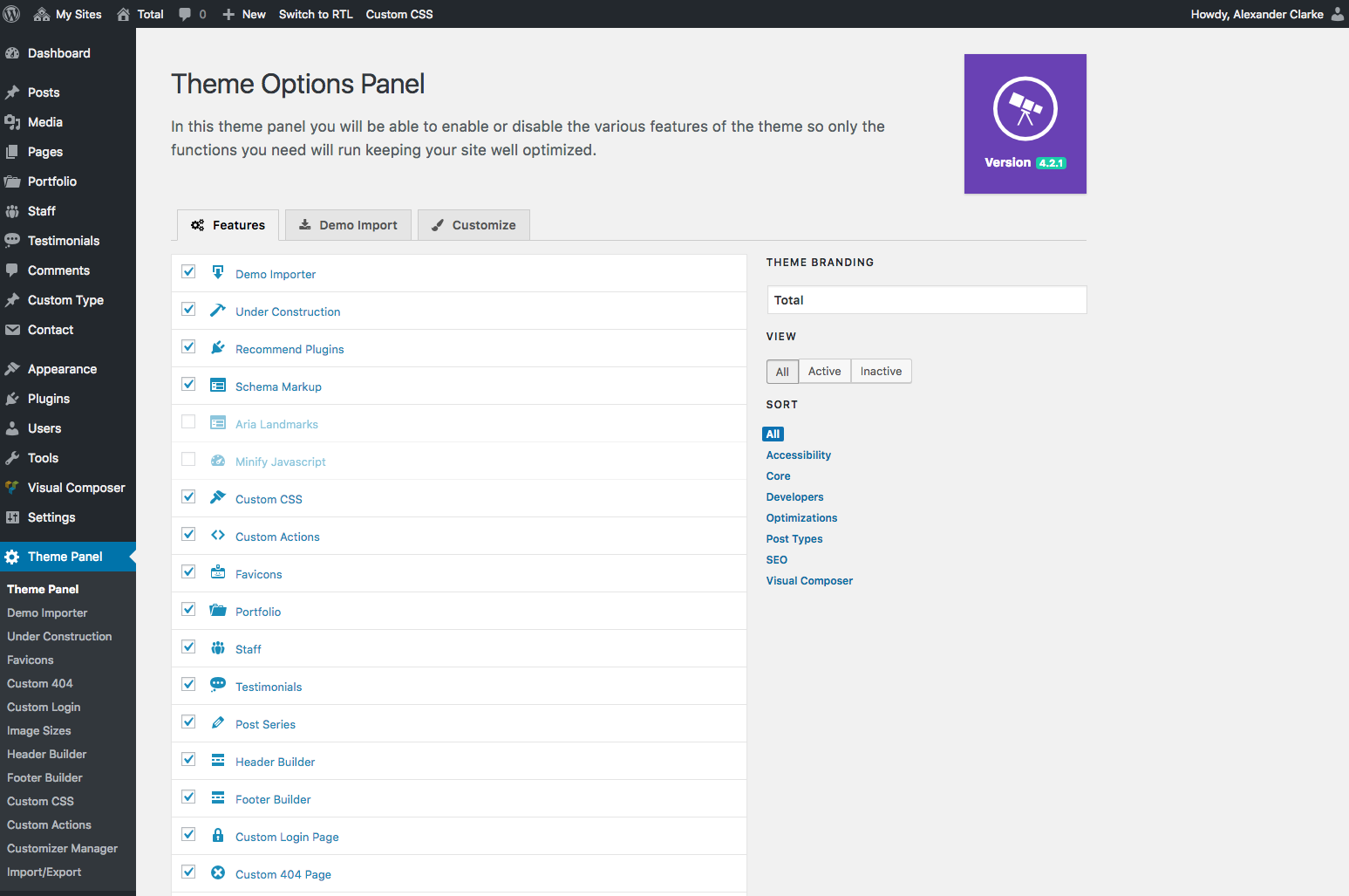 Theme Panel Features Explained | Total Docs