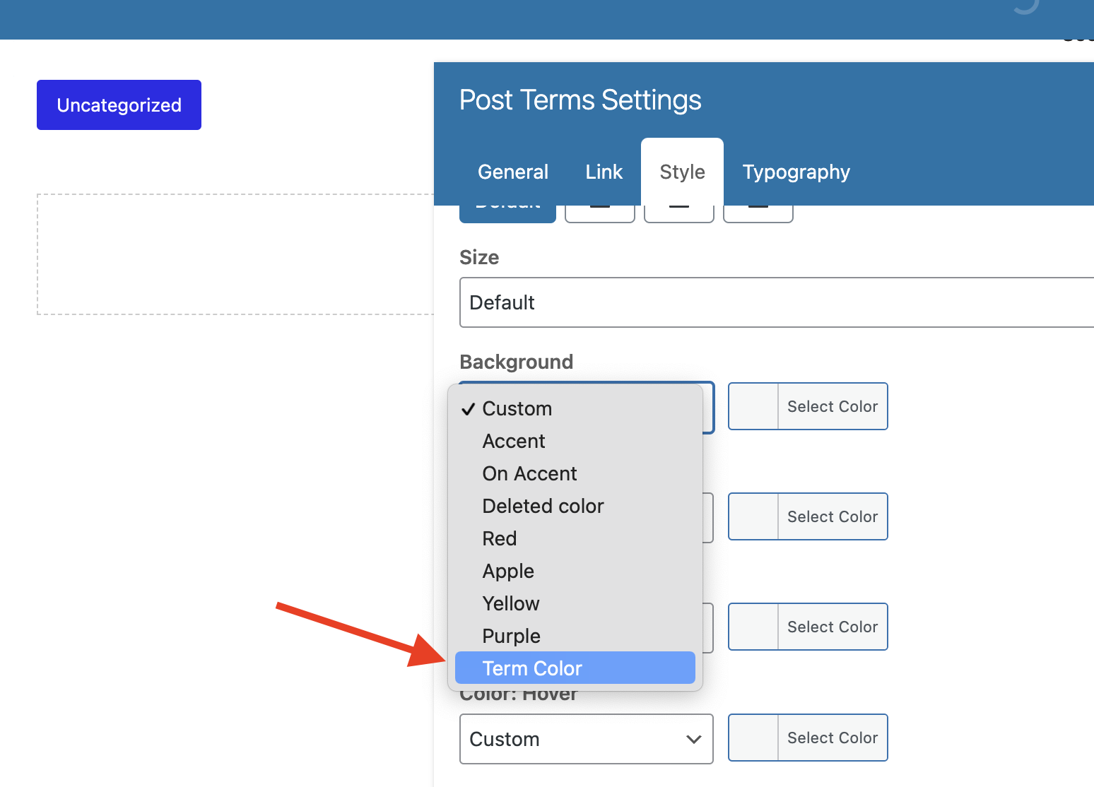 Category (Taxonomy Term) Colors | Total Docs