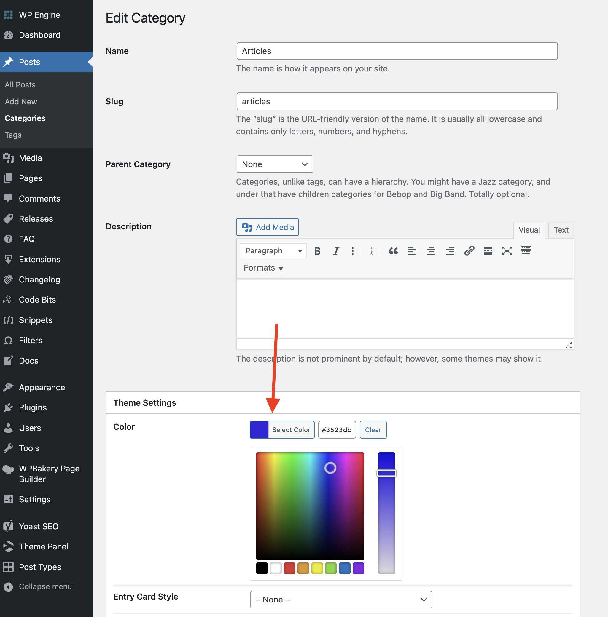 Category (Taxonomy Term) Colors | Total Docs